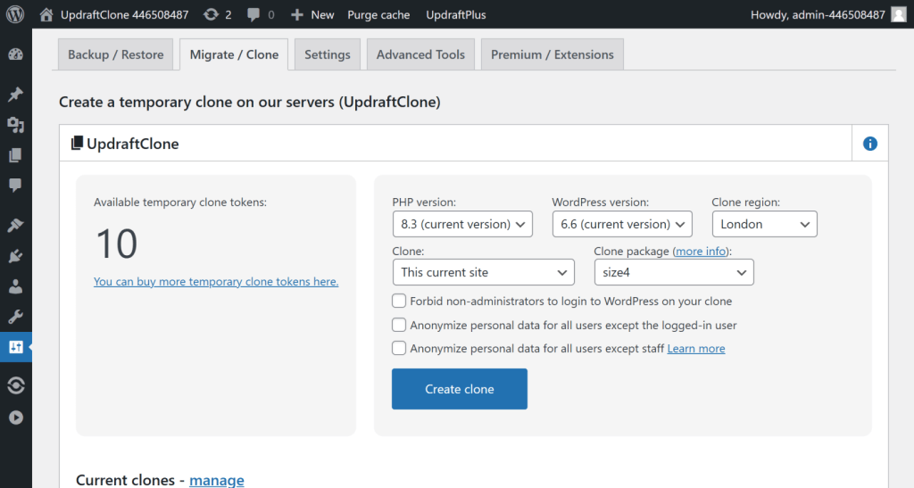 How to clone a WordPress site for testing and staging - TeamUpdraft