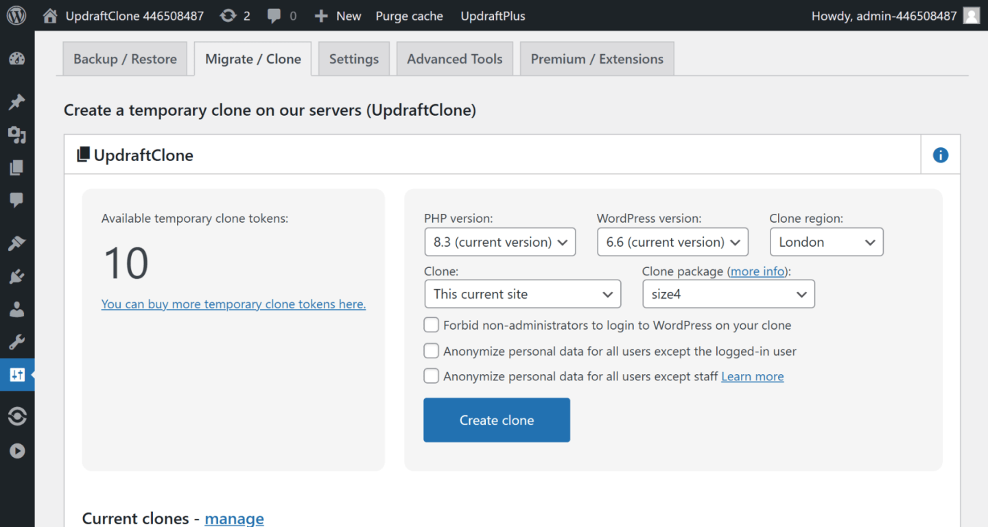 How to clone a WordPress site for testing and staging - TeamUpdraft