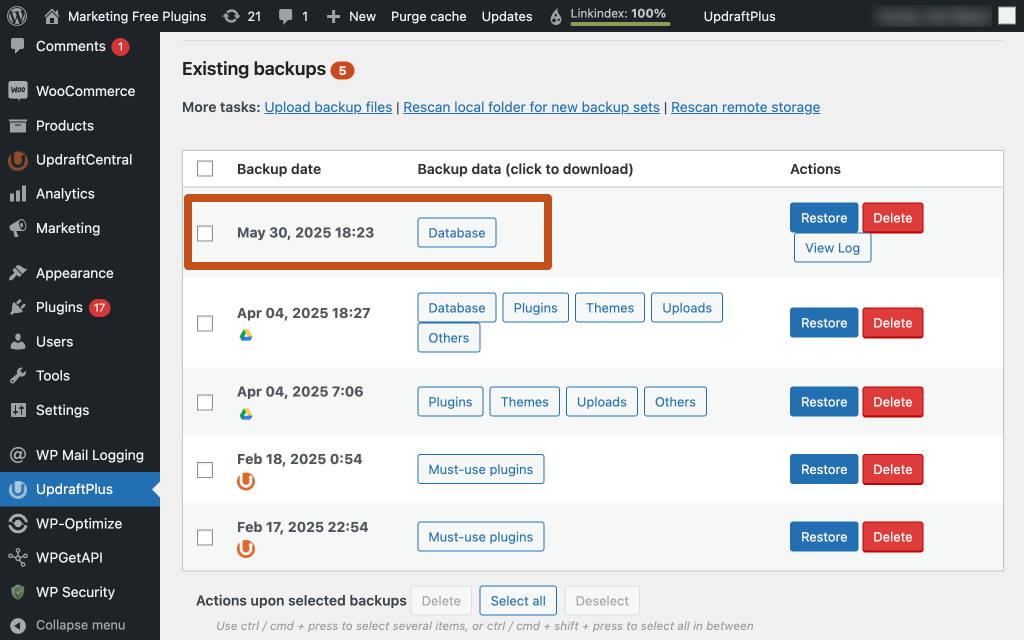 Best ways to export WordPress database for backups - TeamUpdraft